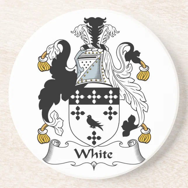 White Family Crest Coaster | Zazzle