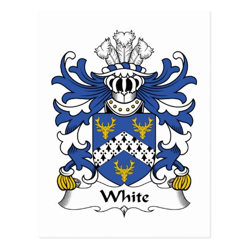 White Family Crest Postcard | Zazzle