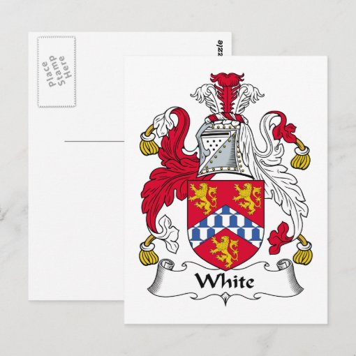 White Family Crest Postcard | Zazzle