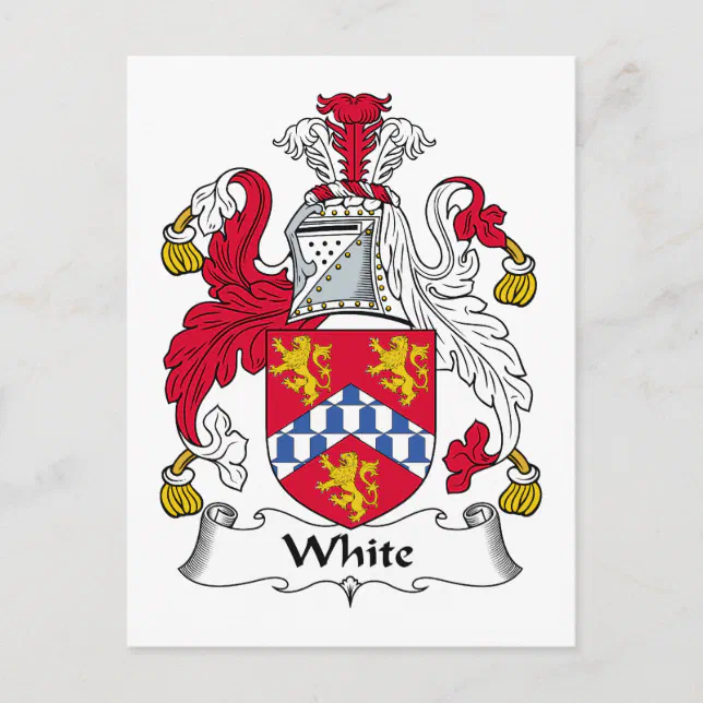 White Family Crest Postcard | Zazzle
