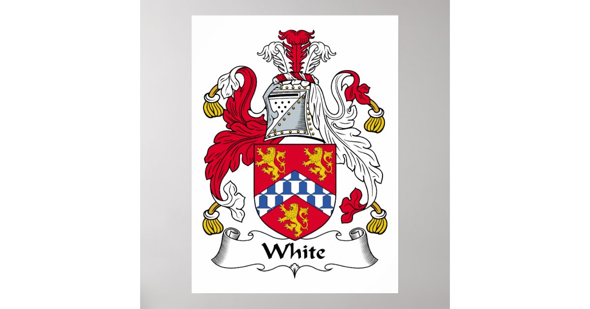 White Family Crest Poster | Zazzle