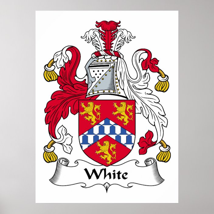 White Family Crest Poster | Zazzle