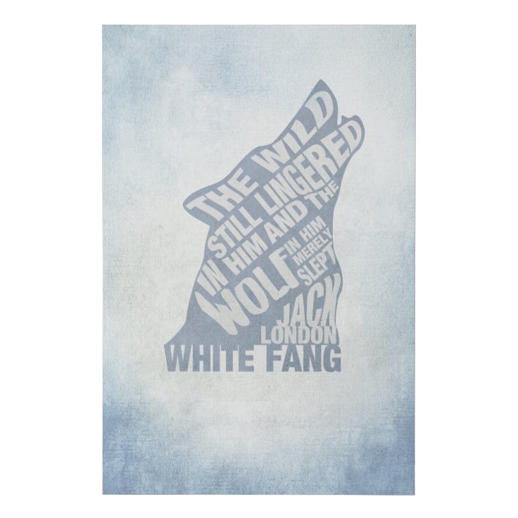 White Fang by Jack London Book Quote Canvas Art | Zazzle