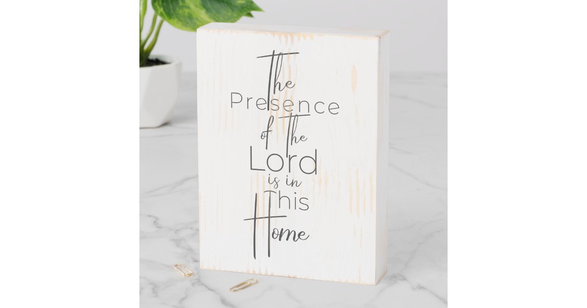 White Farmhouse Rustic Christian Faith Quote Wooden Box Sign | Zazzle
