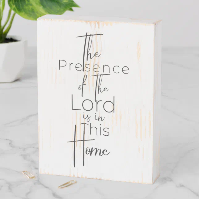 White Farmhouse Rustic Christian Faith Quote Wooden Box Sign | Zazzle
