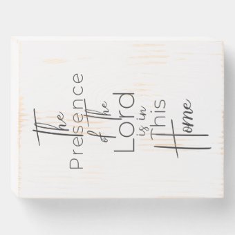 White Farmhouse Rustic Christian Faith Quote Wooden Box Sign | Zazzle
