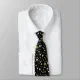 White Faux Gold Snowflakes Polkadots On Black Neck Tie | Zazzle