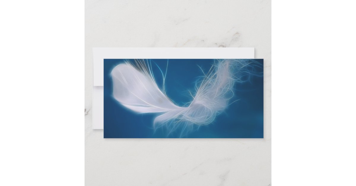 White feather art - symbol of purity and innocence | Zazzle