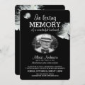 White Feather In Loving Memory Custom Photo Invitation | Zazzle
