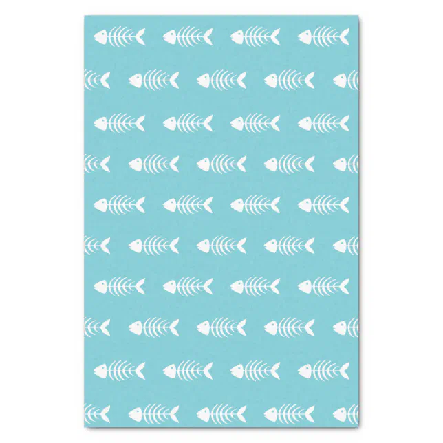 White Fish Bones Skeletons Print Tissue Paper | Zazzle