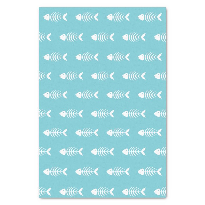 White Fish Bones Skeletons Print Tissue Paper | Zazzle.com