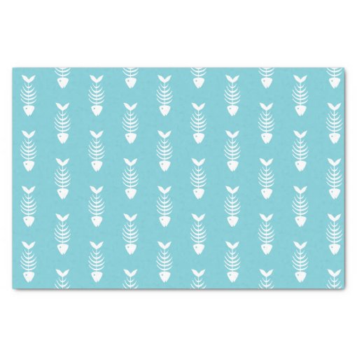 White Fish Bones Skeletons Print Tissue Paper | Zazzle