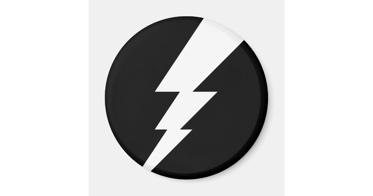 White Flash Lightning Bolt Magnet | Zazzle