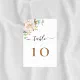 White floral eucalyptus greenery elegant table number | Zazzle