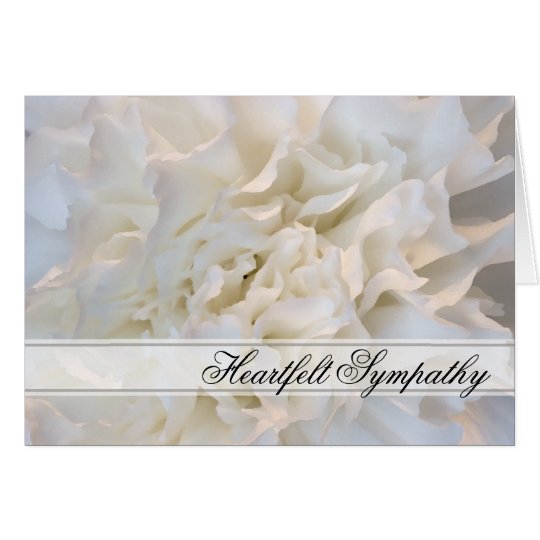 White Floral Sympathy Card | Zazzle.com