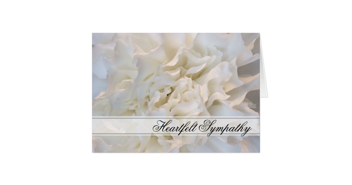 White Floral Sympathy Card | Zazzle.com