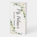 White Floral Teacher Name Classroom Wooden Box Sign | Zazzle