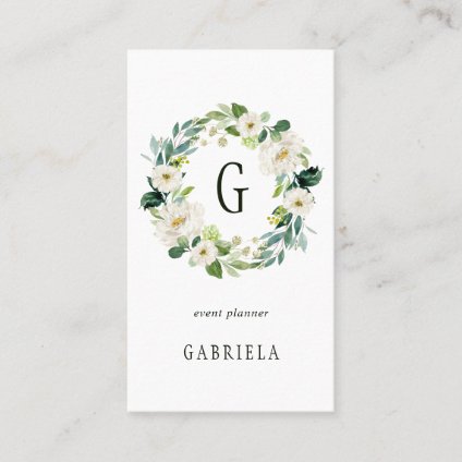 Modern Wreath Business Card | Zazzle