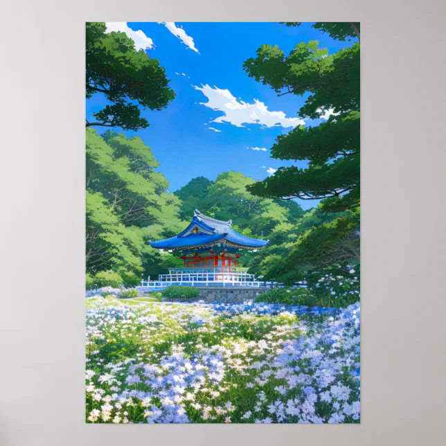 White Flower Haven Poster | Zazzle