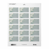 White Flowers Floral Address Labels | Zazzle