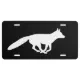 White Fox Silhouette License Plate | Zazzle