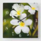 White frangipani tropical flowers square wall clock | Zazzle