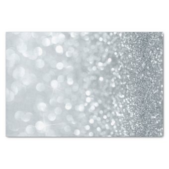 White Glitter Sparkly Sparkle Sweet 16 Party Tissue Paper | Zazzle