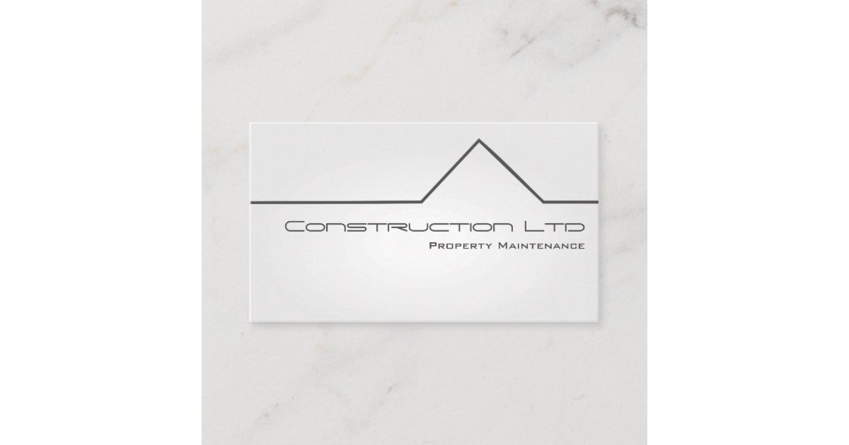 White Glow Property Maintenance Business Card | Zazzle