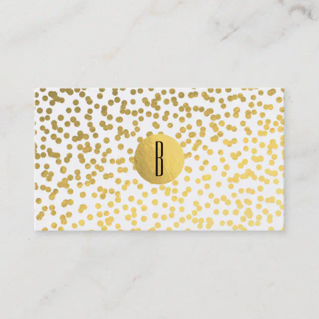 White & Gold Faux Foil Customer Loyalty Card | Zazzle