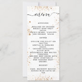 White gold glitter sparkles program menu card | Zazzle