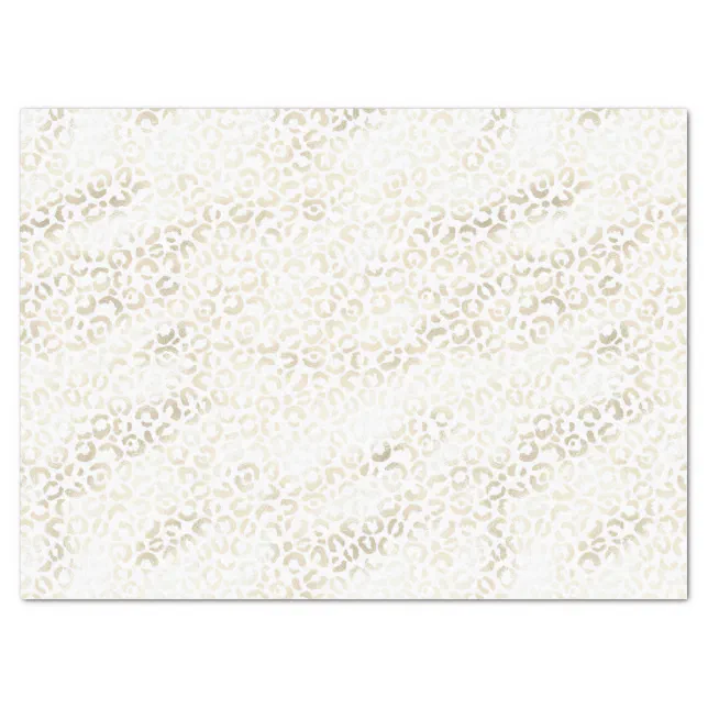 White Gold Leopard Print Tissue Paper | Zazzle