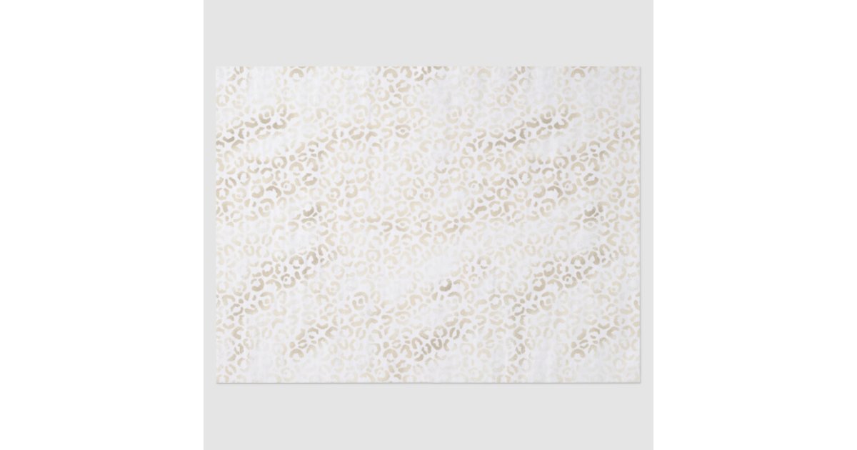 White Gold Leopard Print Tissue Paper | Zazzle