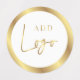 White & Gold Lux Boutique Logo Waterproof Clothing Labels | Zazzle