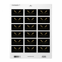 White Gold Wings Black Label | Zazzle