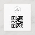 White Google Reviews Custom Business Logo QR Code Square Business Card ...