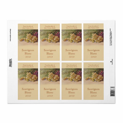 White grape wine bottle label | Zazzle