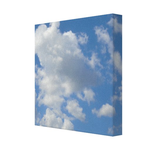 White/Gray Clouds and Blue Sky Canvas Print | Zazzle