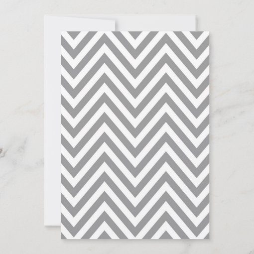 White Gray Neutral Alloy Chevron Stripes Wedding Invitation | Zazzle