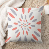 White, Gray & Salmon Color Throw Pillow | Zazzle