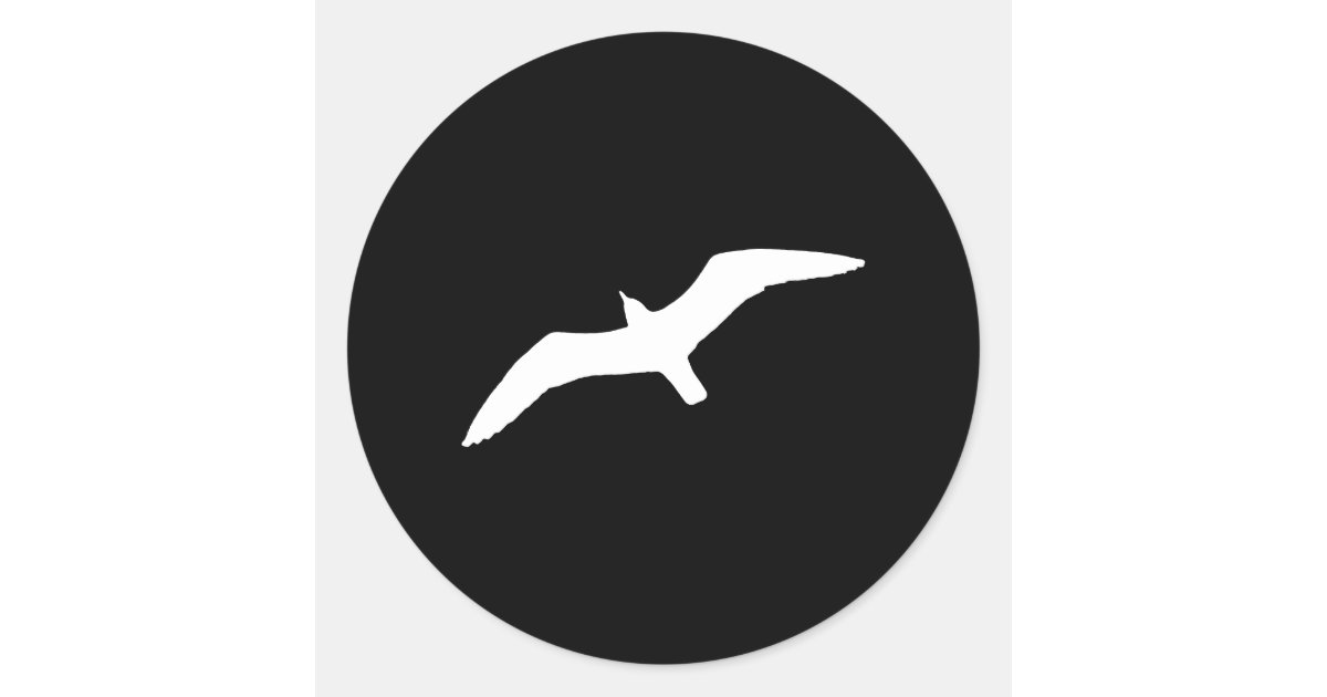 White Gull Classic Round Sticker | Zazzle