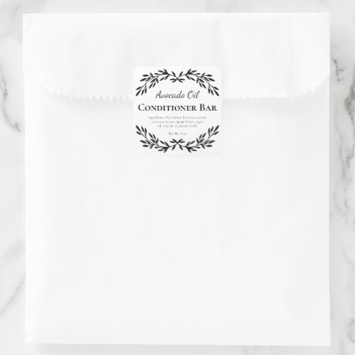 White Hair Solid Conditioner Bar Labels | Zazzle