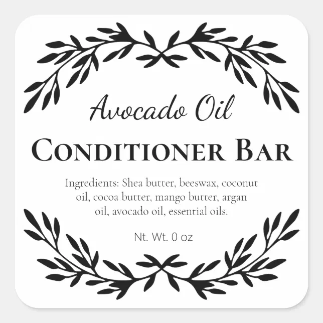 White Hair Solid Conditioner Bar Labels | Zazzle