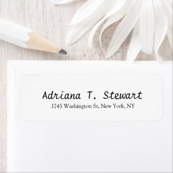 White Handwriting Professional Elegant Simple Label | Zazzle