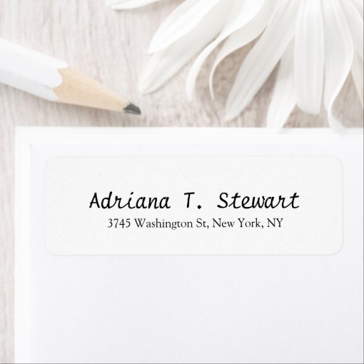 White Handwriting Professional Elegant Simple Label | Zazzle