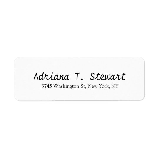 White Handwriting Professional Elegant Simple Label | Zazzle.com
