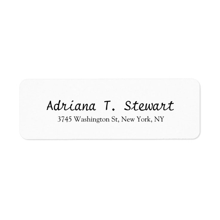White Handwriting Professional Elegant Simple Label | Zazzle
