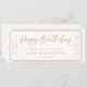 White Happy Birthday Gift Voucher Card | Zazzle