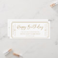 White Happy Birthday Gift Voucher Card | Zazzle