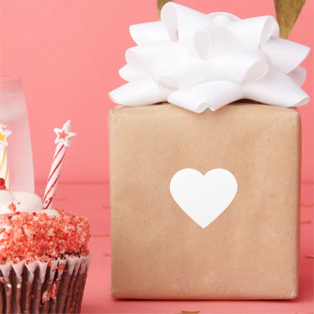 White Heart Sticker | Zazzle