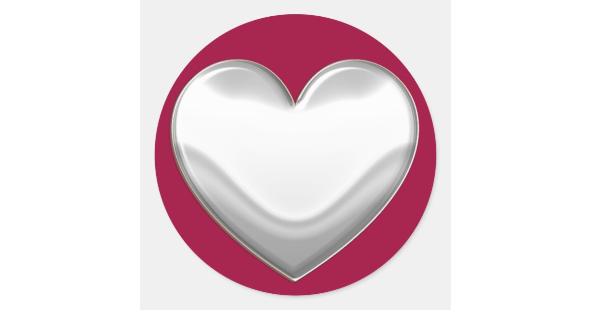 White Heart Stickers | Zazzle